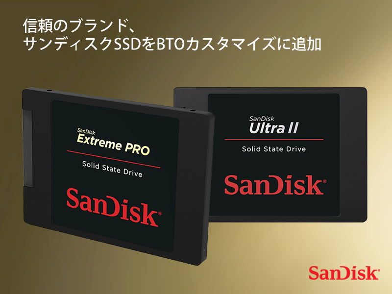 SSDでも「さすがサンディスク」と言わせてみせる。SanDisk超高速SSD Extreme Pro/Ultra IIシリーズをBTOカスタマイズに追加 | プレスリリース | パソコン ...