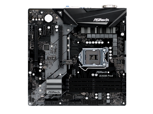 ASRock B360M Pro4 インテル 300シリーズ LGA1151対応 intel B360チップセット搭載MicroATXマザー ...