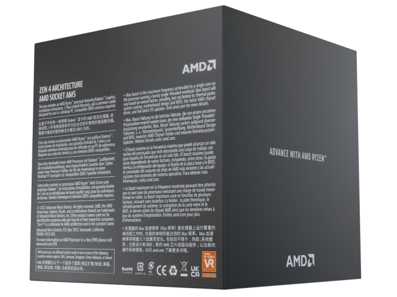 AMD Ryzen 7 7700 BOX AMD Ryzen 7000 Socket AM5 / 8コア16スレッド / 3.8GHz ...