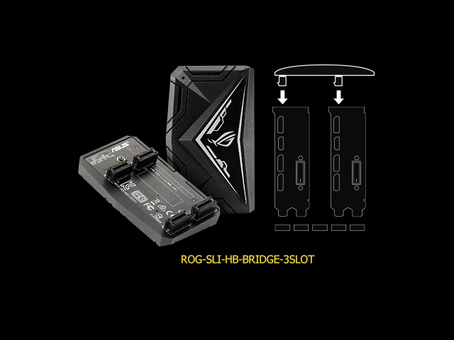 ASUS ROG-SLI-HB-BRIDGE-3SLOT NVIDIA GEFORCE GTX 1080 Ti/1080/1070シリーズ搭載 ...