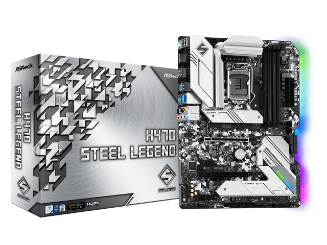 ASRock H470 Steel Legend インテル 400シリーズ LGA1200対応 intel H470チップセット搭載ATX ...