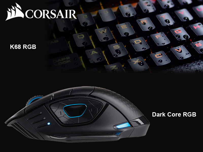 Corsairから防滴ゲーミングキーボードの上位機種「K68 RGB」と有線/無線対応マウス「DARK CORE RGB/DARK CORE RGB SE」が発売 | Ark Tech and ...