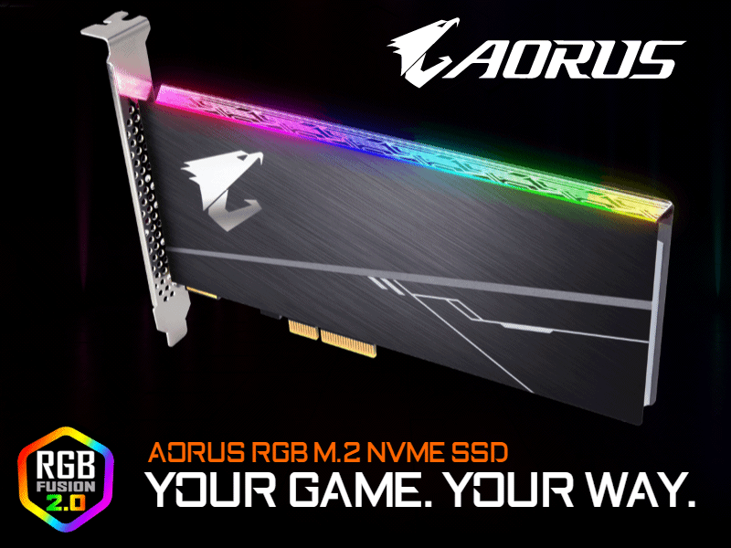 AORUSからRGB発光ユニット搭載PCIeカード型の1TB NVMe SSD「AORUS RGB AIC NVMe SSD 1TB ...